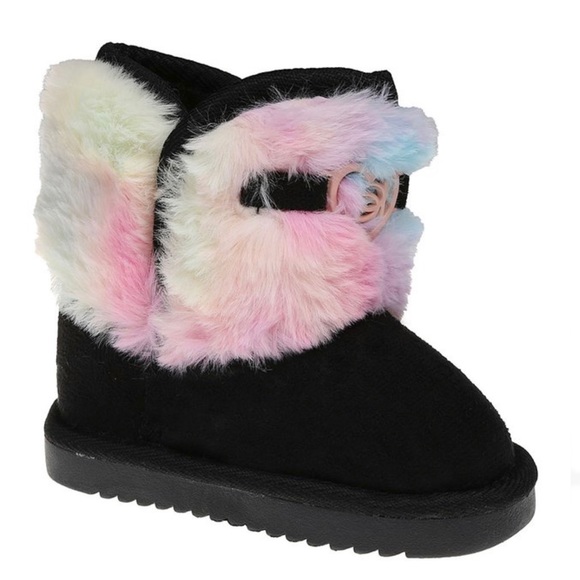 bebe | Shoes | 4 For 2 Or As Marked Bebe Black Tie Dye Faux Fur Boots ...